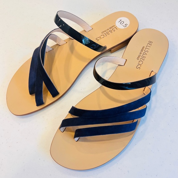 Bells & Beck | Shoes | Bells Becks Luxury Strappy Sandals 5 Blue Black ...